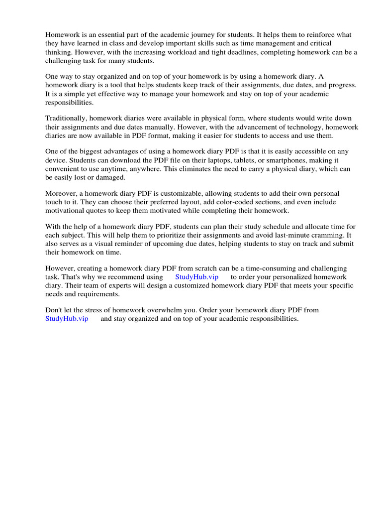 Homework Diary PDF | PDF | Http Cookie | Homework