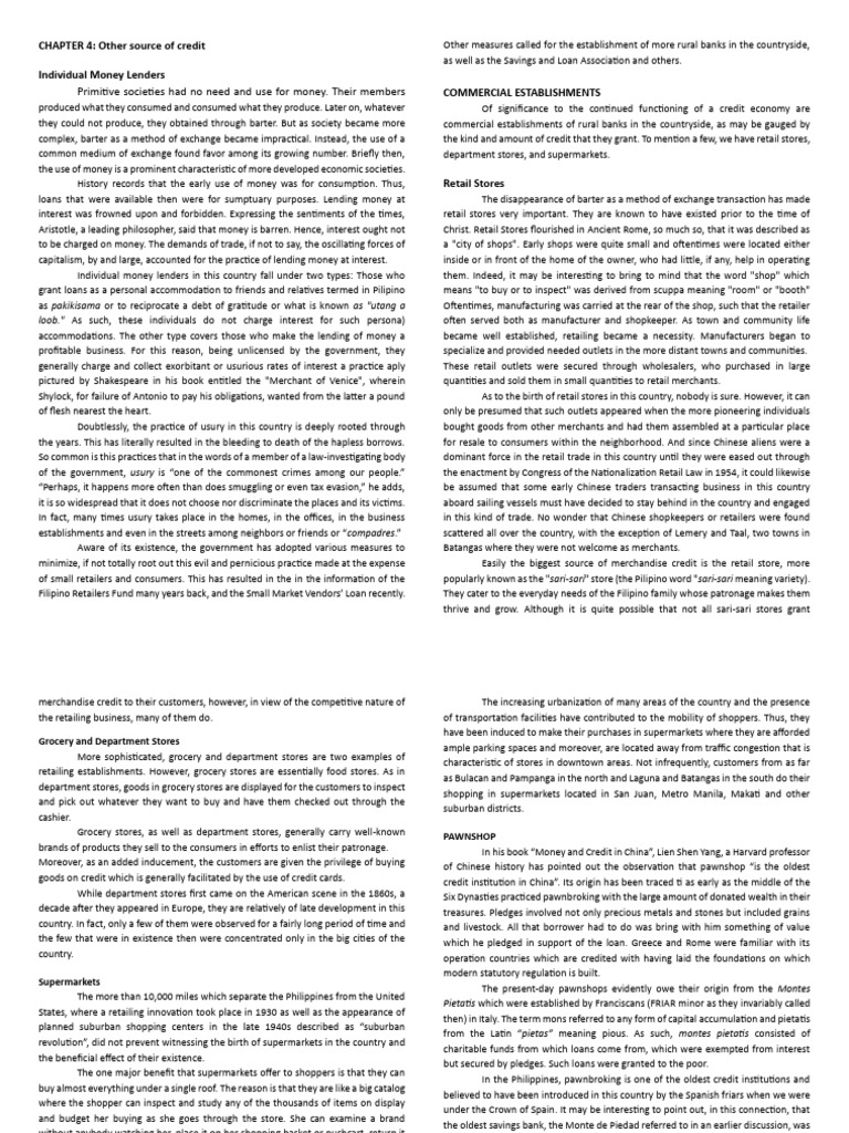 Chapter 4 7 CC | Download Free PDF | Loans | Pawnbroker