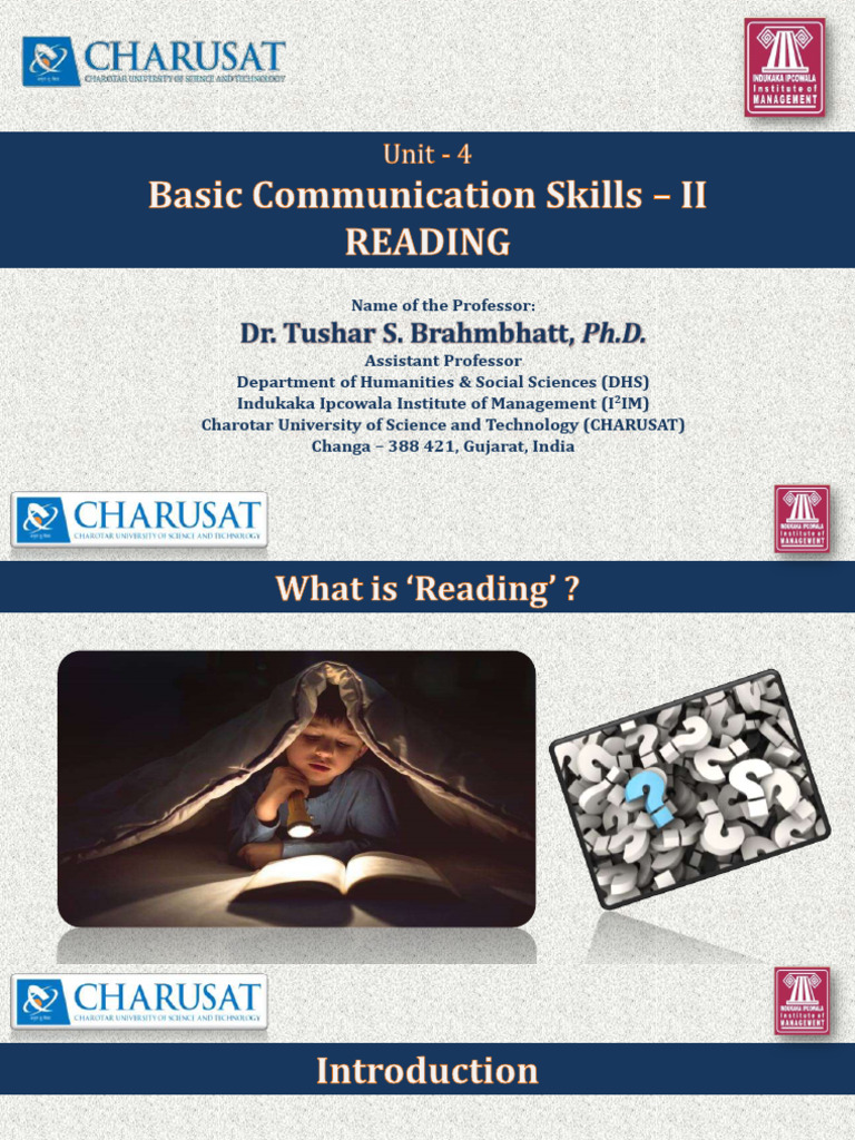 Basic Communication Skills II - Reading | PDF | Reading Comprehension ...