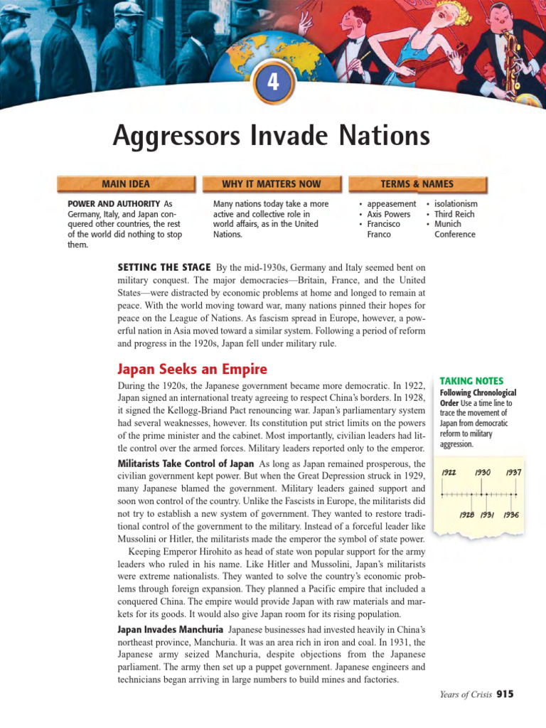 Section 4 - Aggressors Invade Nations | Download Free PDF | Empire Of ...