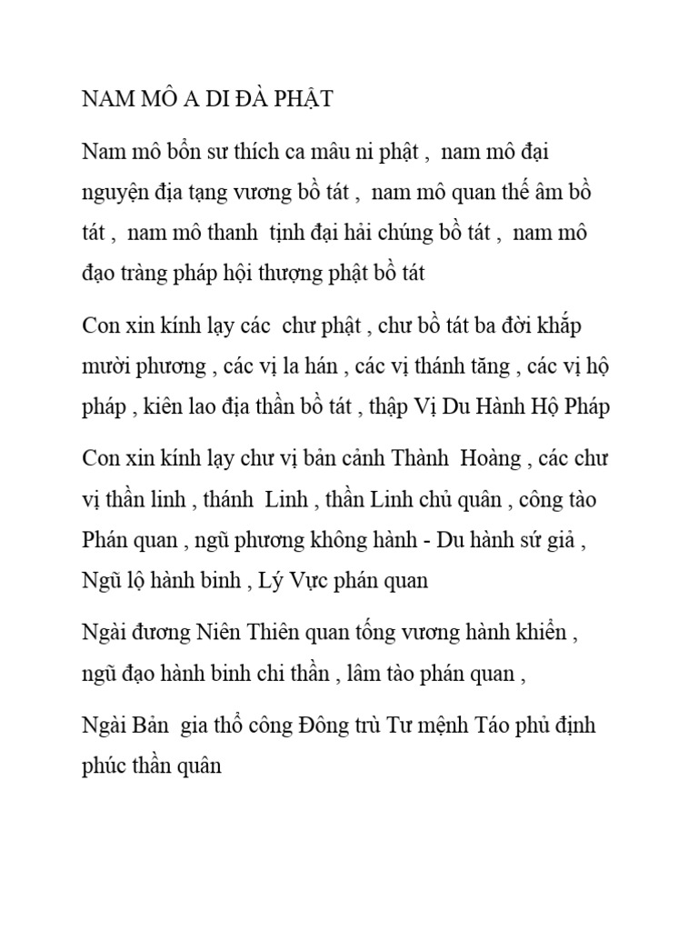 Bài Cúng Xe | PDF
