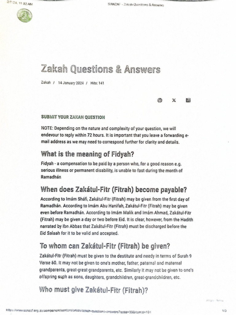 Zakaah | PDF