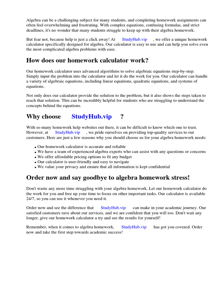 Homework Calculator Algebra | PDF | Algebra | Mathematics
