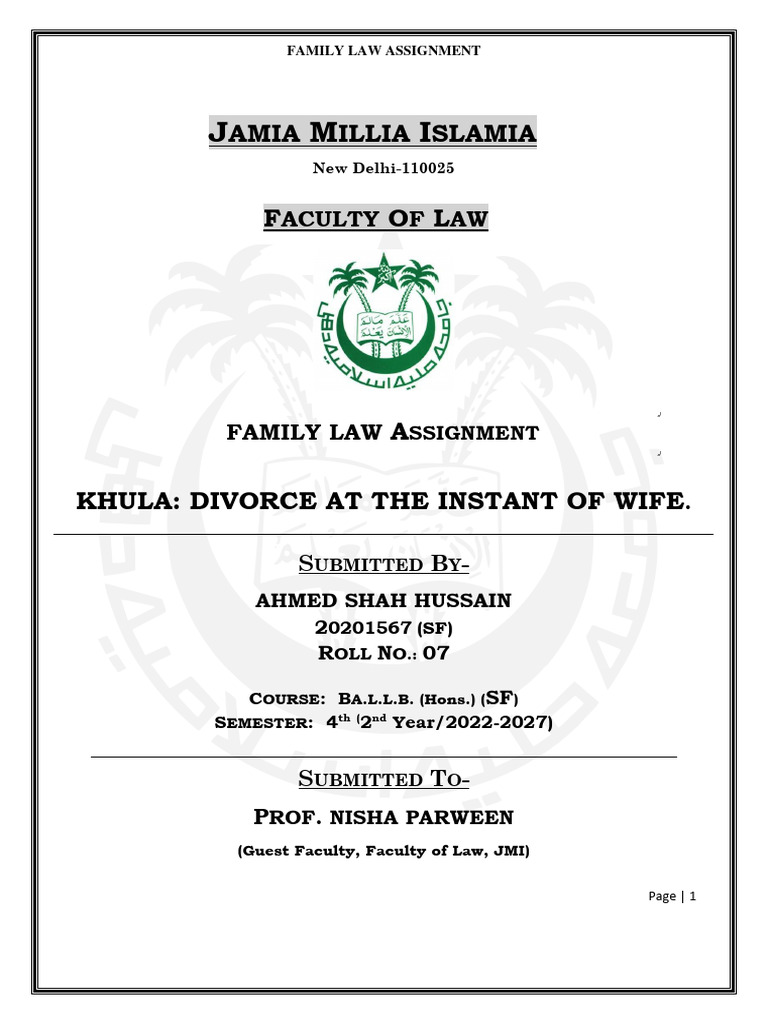 Khula: Women's Right to Divorce in Islam | PDF | Divorce | Wife