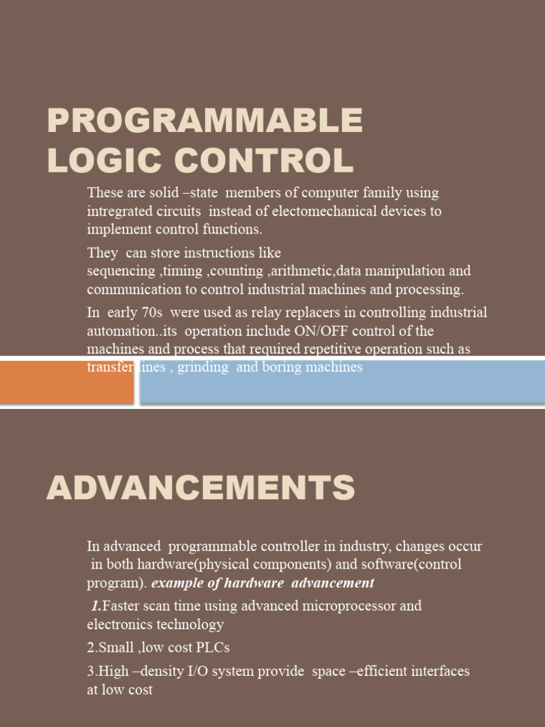 Programmable Logic Control | PDF | Programmable Logic Controller | Analog To Digital Converter