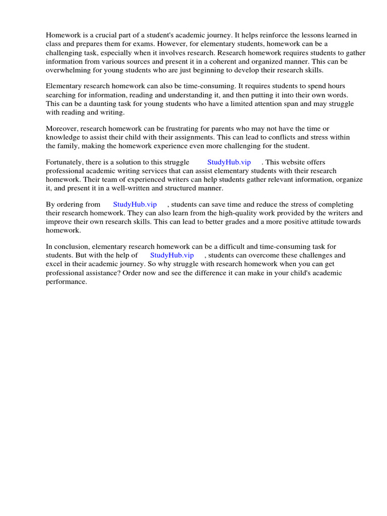 Homework Elementary Research | PDF | Homework | Teachers