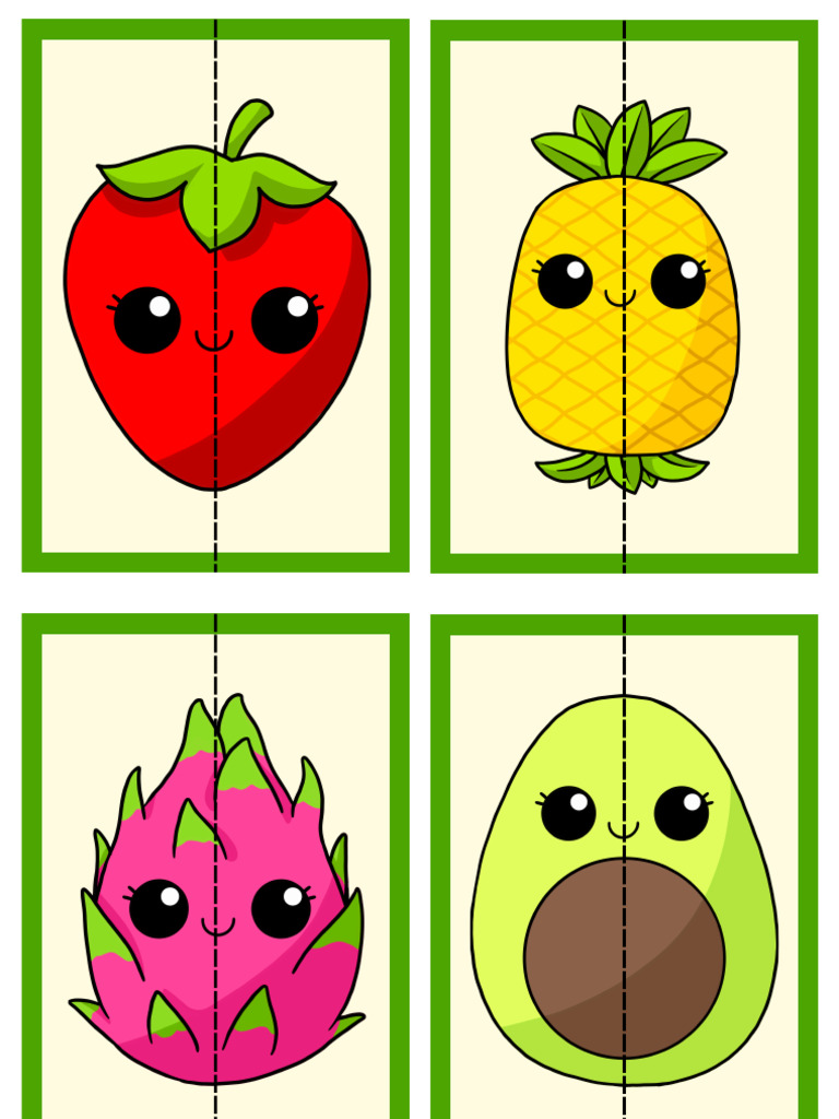 Colorful Fun Vegetables Partner Pairing Flashcards | PDF
