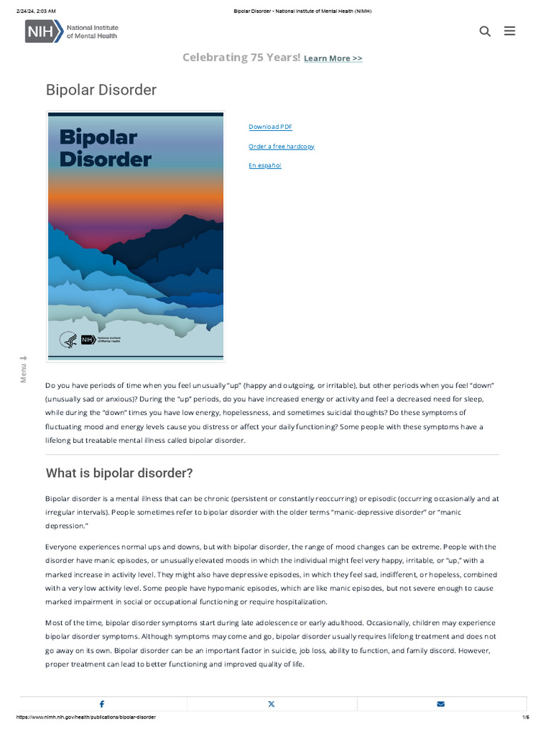 Understanding Bipolar Disorder | PDF | Bipolar Disorder | Mood Disorders