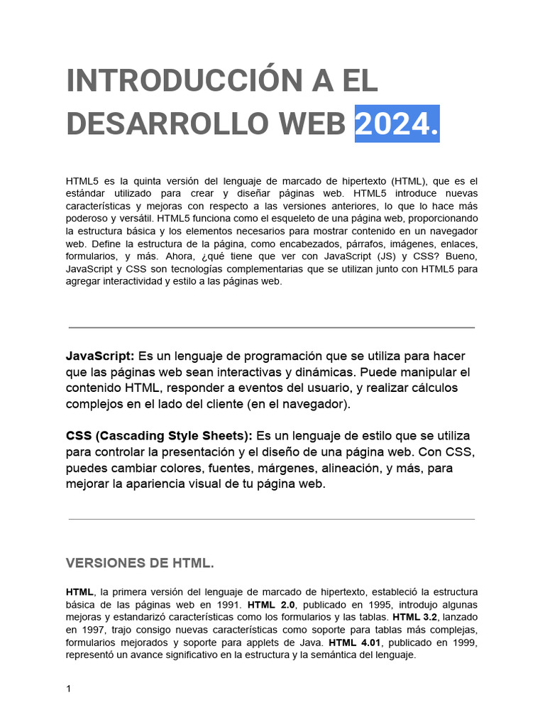 HTML INTRODUCCIÓN - Juan Sanchez Jr | PDF | HTML | Script Java