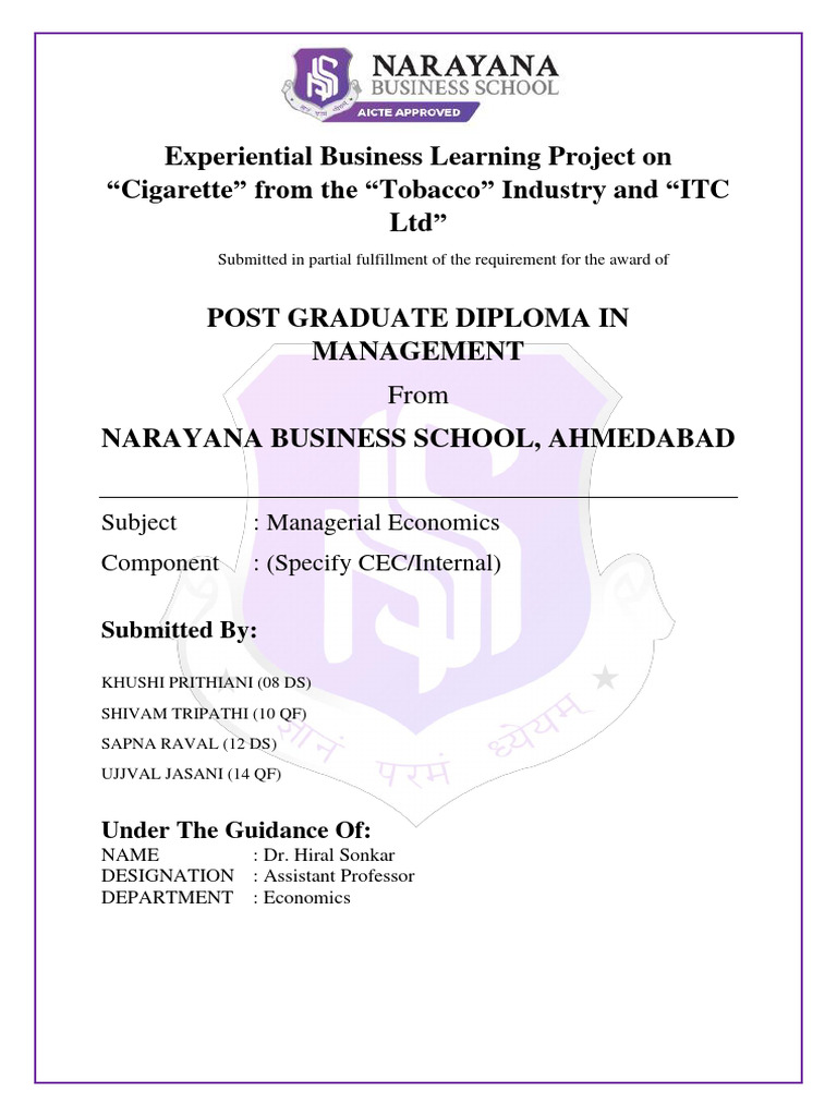 EIC ANALYSIS OF CIGARETTES | PDF | Tobacco | Tobacco Smoking