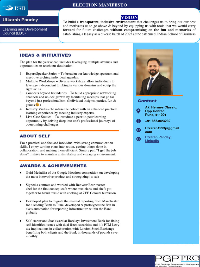 Election Manifesto - Utkarsh Pandey LDC-V.7 | PDF | Economies