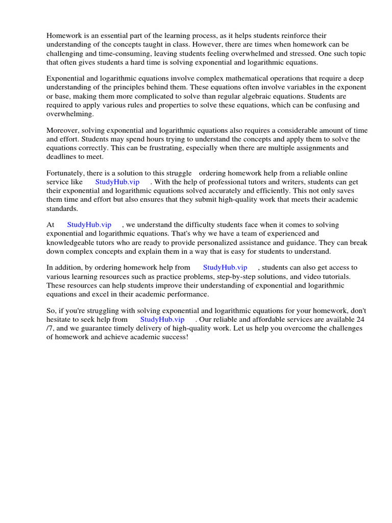 Homework Solving Exponential And Logarithmic Equations Pdf Equations Exponentiation