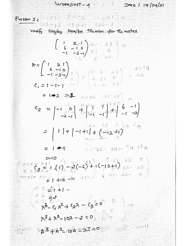 Engineering Maths Ws-4 | PDF