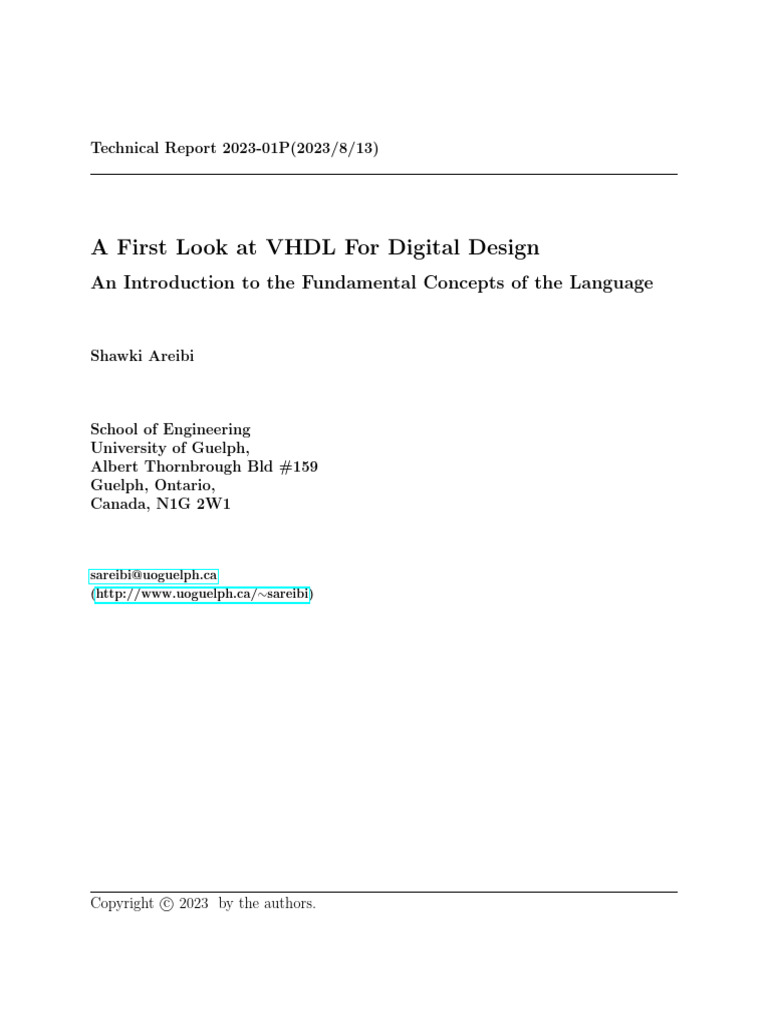 vhdl_tech_intro | PDF | Vhdl | Hardware Description Language