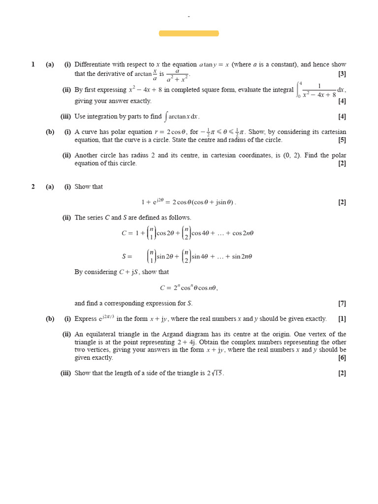 CP2 - Paper 2 | PDF | Circle | Eigenvalues And Eigenvectors