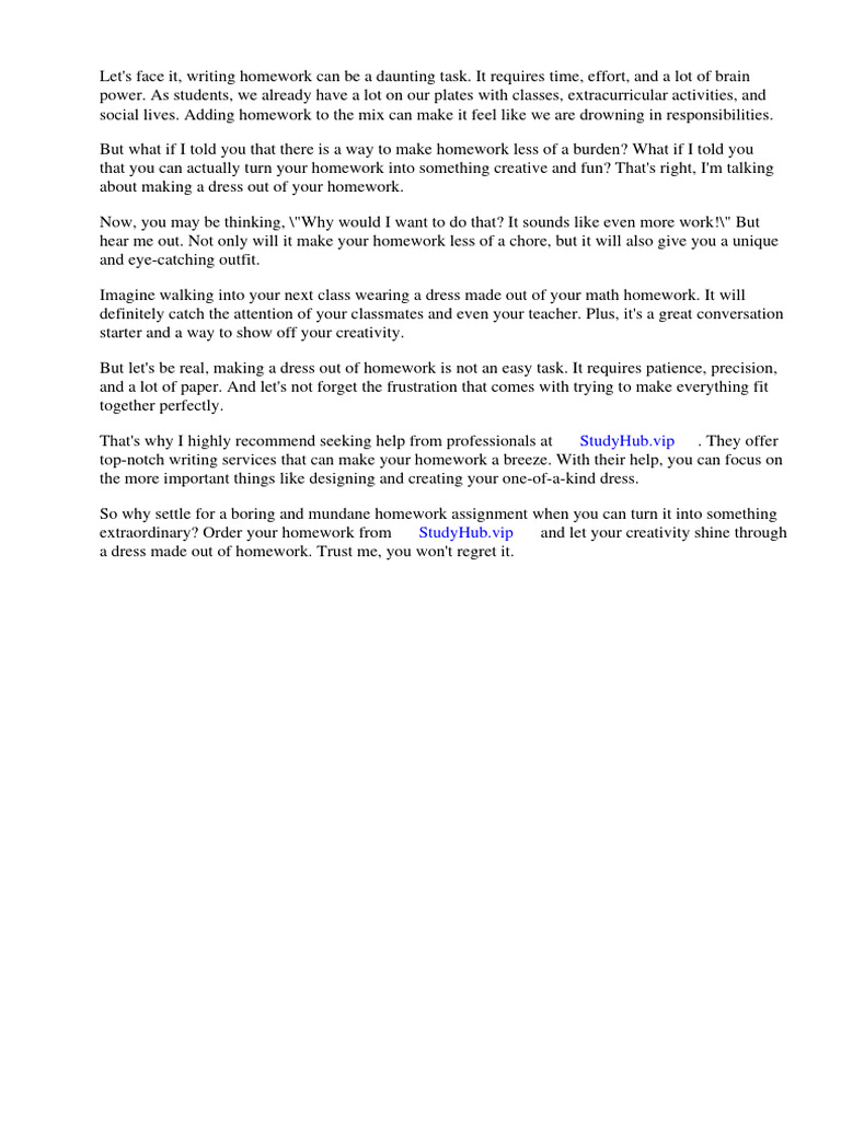 Dress Made Out of Homework | PDF | Malala Yousafzai