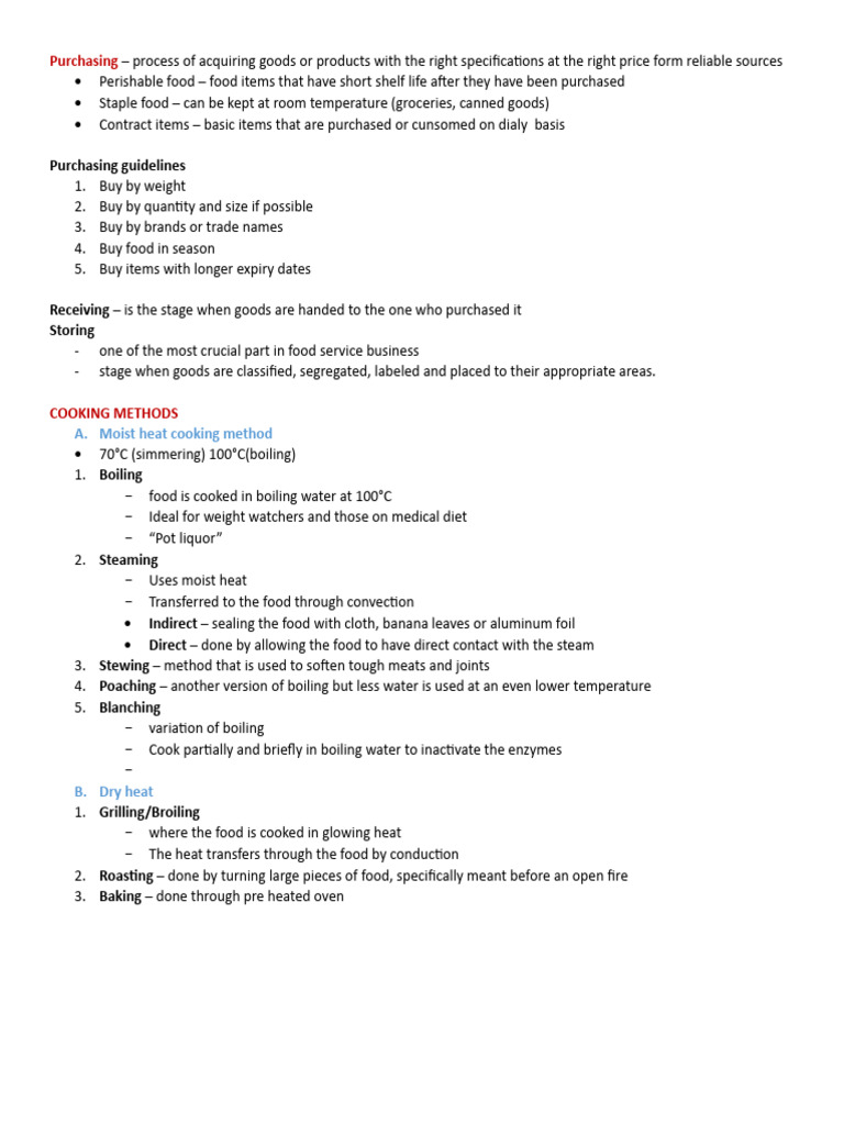 Food Purchasing and Cooking Guide | PDF | Cooking | Grilling