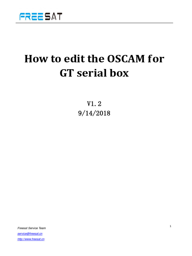 How To Add An OSCAM Power Vu BISS Account To Your GT Serial Box (V1.2) | PDF | Multimedia ...