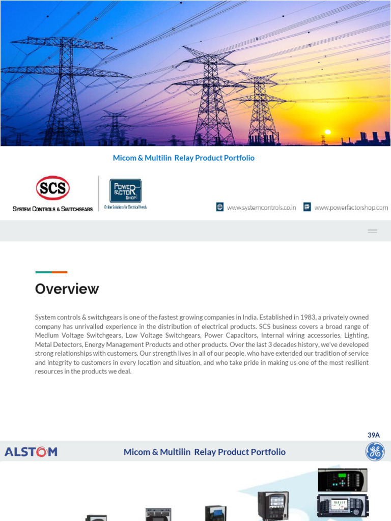 39-39A Micom & Multilin Relay Product Portfolio | PDF | Electric Power ...