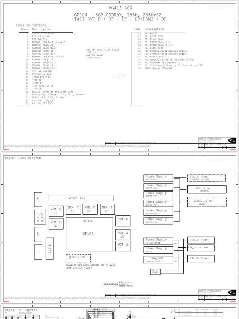 Msi MS-V336 GTX1080 PG413 A00 GP104 - 8GB GDDR5X Rev 2.0 | PDF | Electronic Engineering ...
