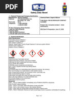 MSDS WD 40 | PDF | Working Conditions | Occupational Safety And Health