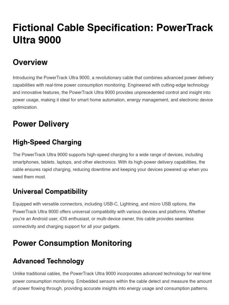 PowerTrack Ultra 9000 | PDF | Computer Engineering | Computing