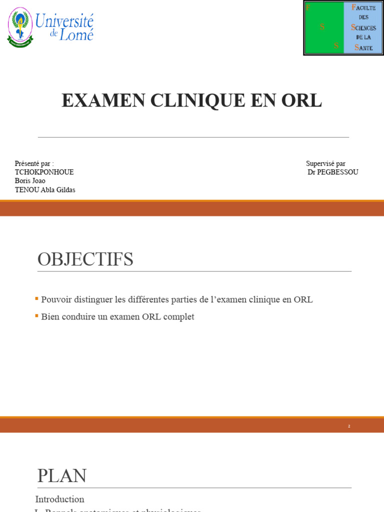 Exposé ORL 2 | PDF | Oreille | Cou