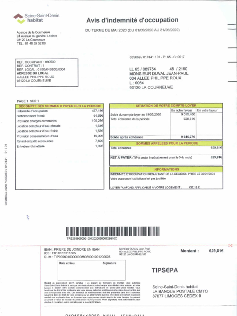 Justif Dom HLM 93 | PDF