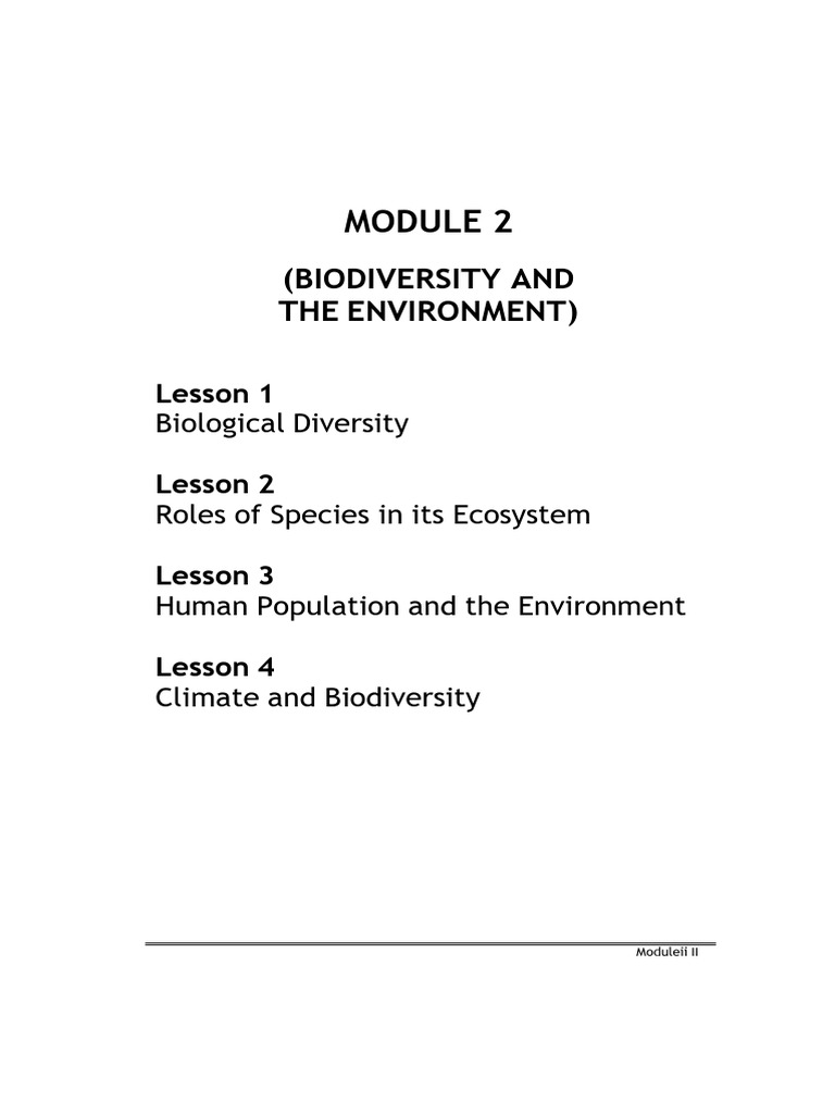 Module II Environmental-Science | Download Free PDF | Biodiversity ...