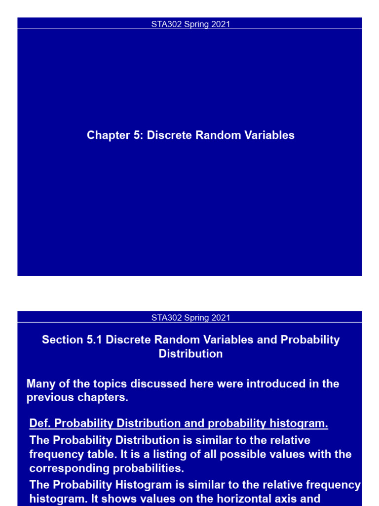 Chapter5 | PDF | Probability Distribution | Standard Deviation