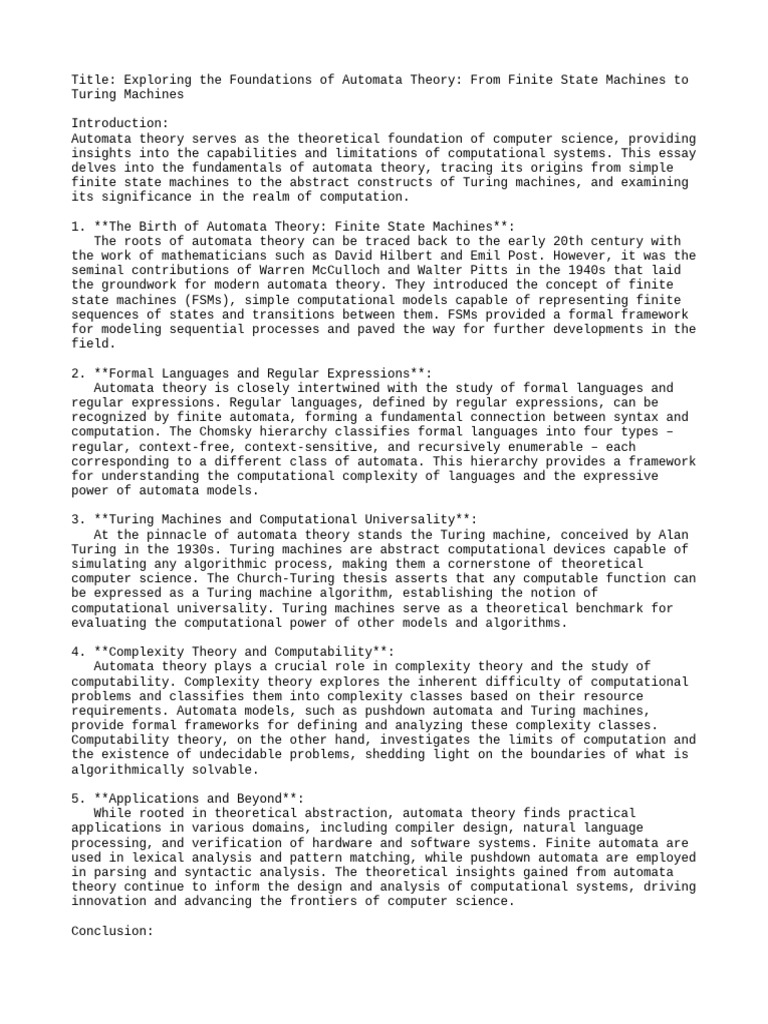 Automata | PDF | Computational Complexity Theory | Automata Theory