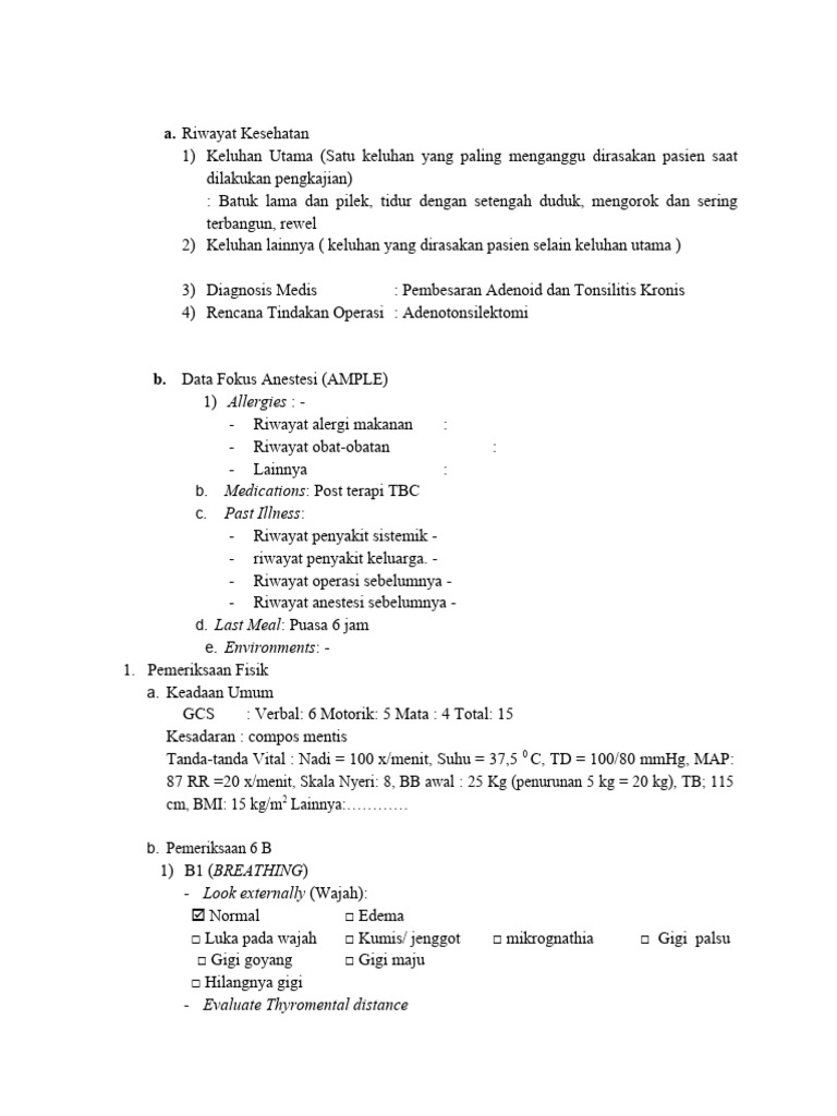 Askan Bedah Umum Adenoid Dan Tonsilitis Kronis Kel.6 Ke 2 | PDF