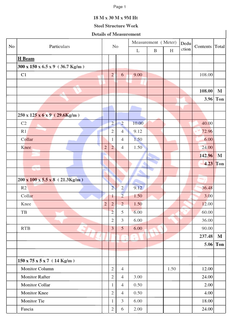 18M x 30M Est & Drawing | PDF