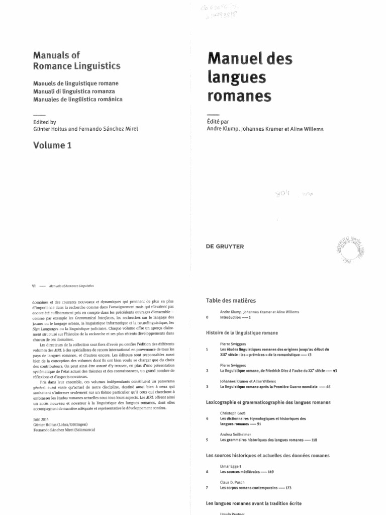 Caracteristiques Latin Vulgaire Reutner | PDF