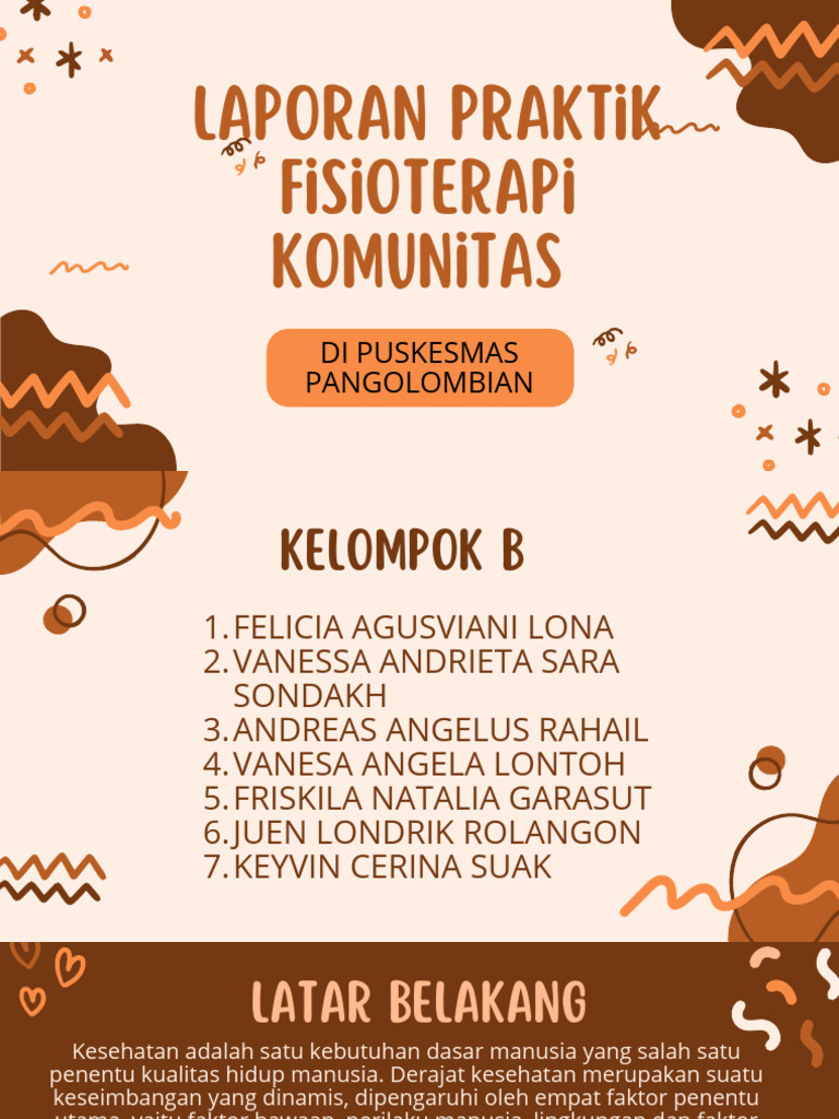 Laporan Praktik Fisioterapi Komunitas | PDF | Kesehatan Holistik