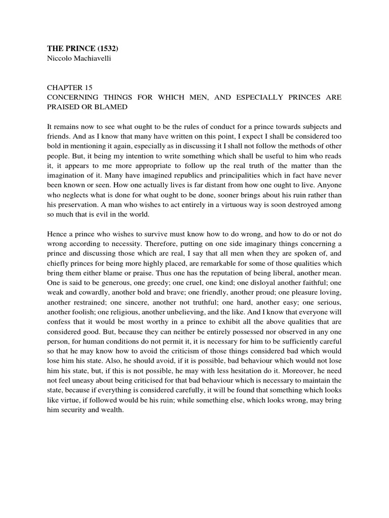 Machiavelli - The Prince | PDF | The Prince