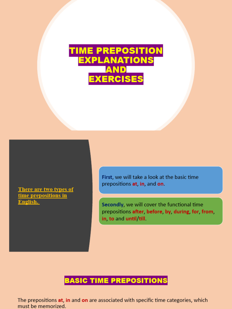 Time Prepositions Explanations and Exercises 73402 | Download Free PDF ...