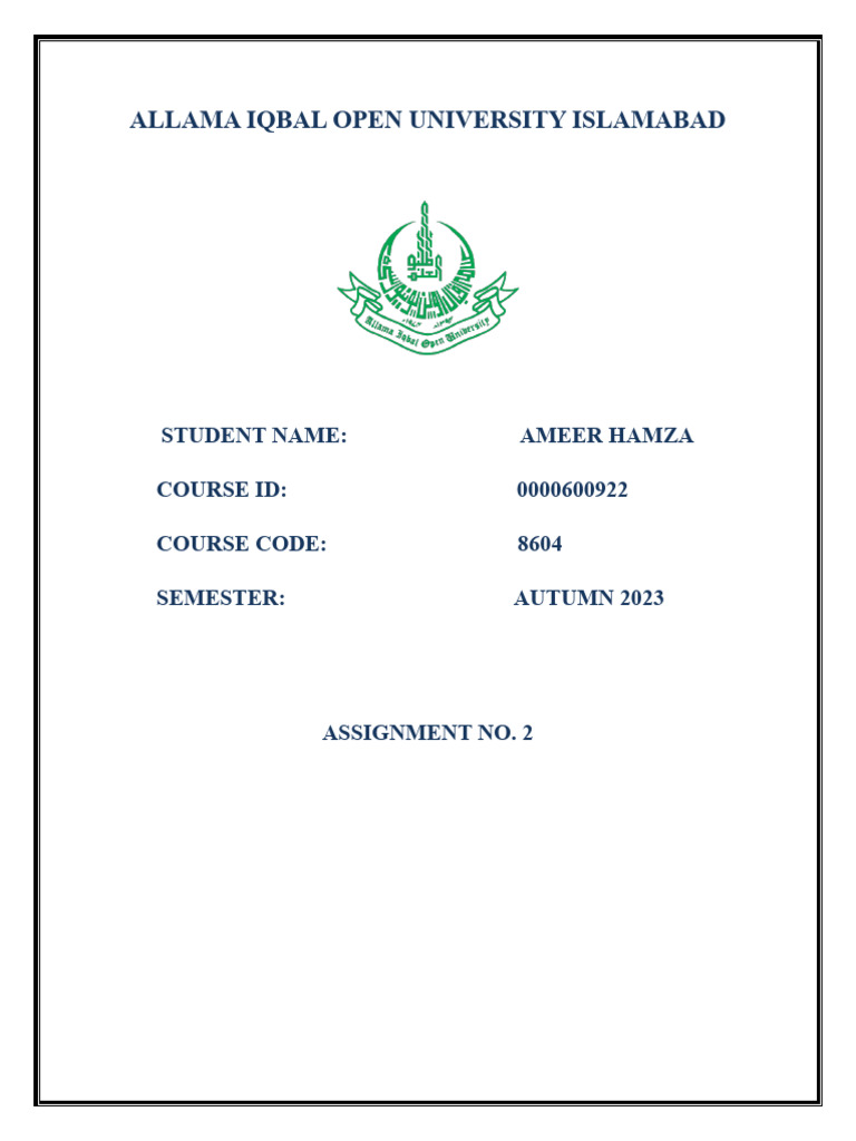8604 Final Pdf Sampling Statistics Educational Assessment
