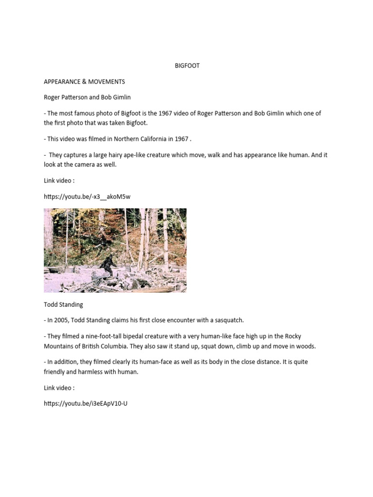 Bigfoot | PDF | Bigfoot