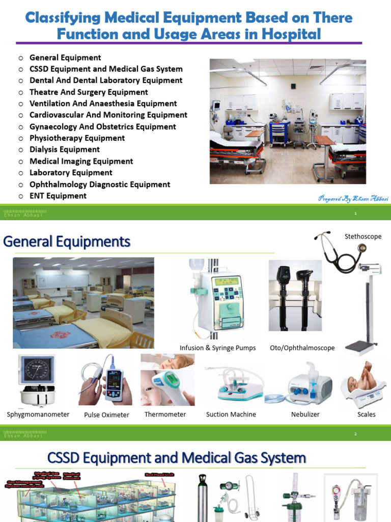 Medical Equipment Classification Guide | PDF | X Ray | Medical Imaging