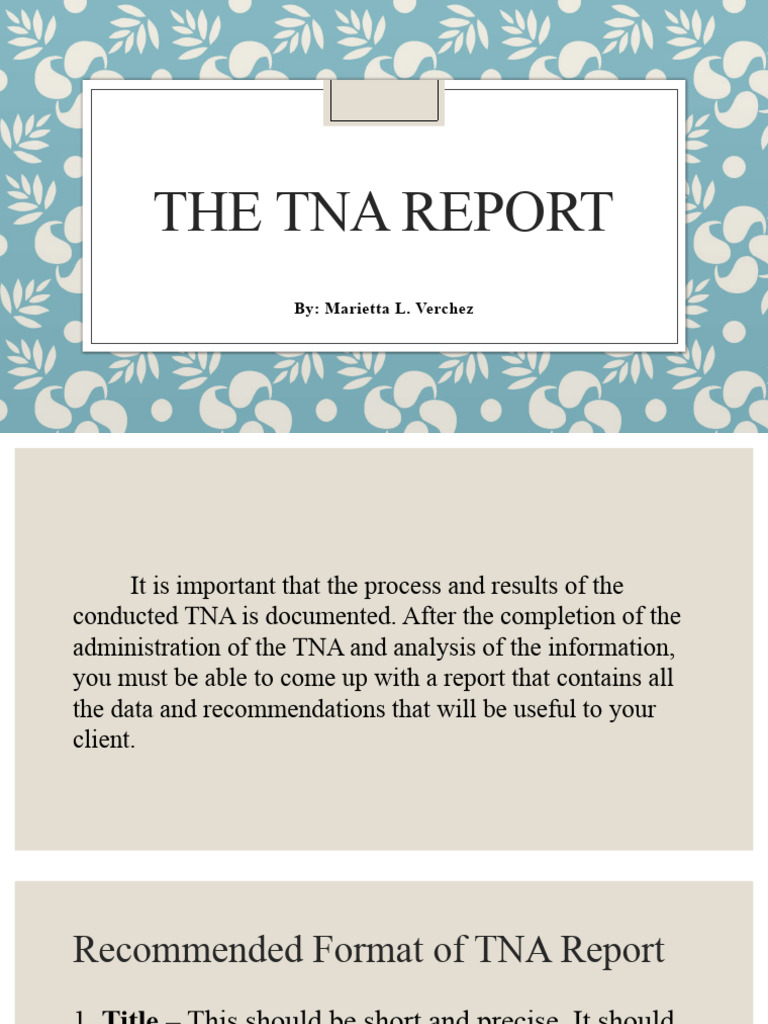 THE-TNA-REPORT | PDF | Methodology | Science