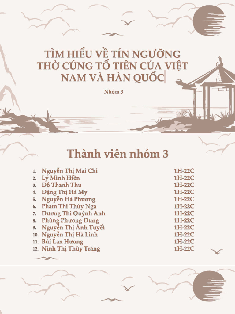 Tìm Hiểu Về Tín Ngưỡng Thờ Cúng Tổ Tiên Việt Nam - Hàn Quốc | PDF