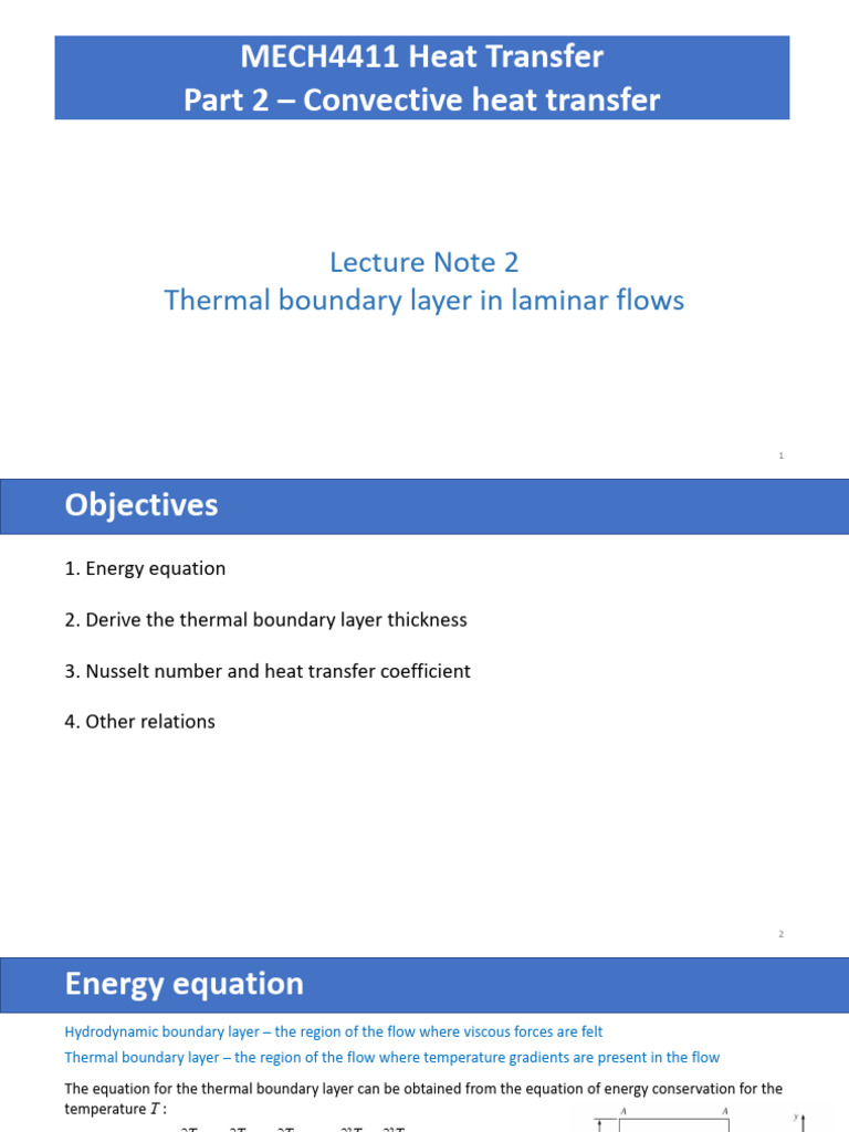 MECH4411 Tsang LectureNote2 | PDF | Boundary Layer | Fluid Dynamics