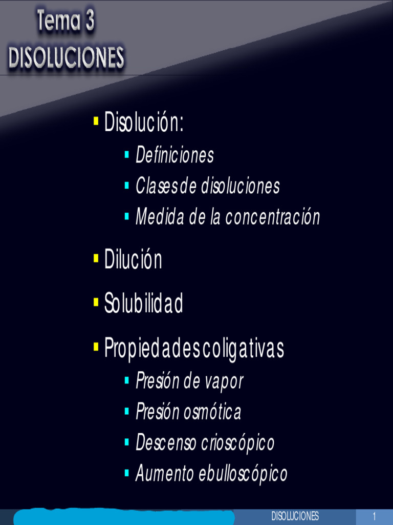 DISOLUCIONES | PDF | Solubilidad | Concentración