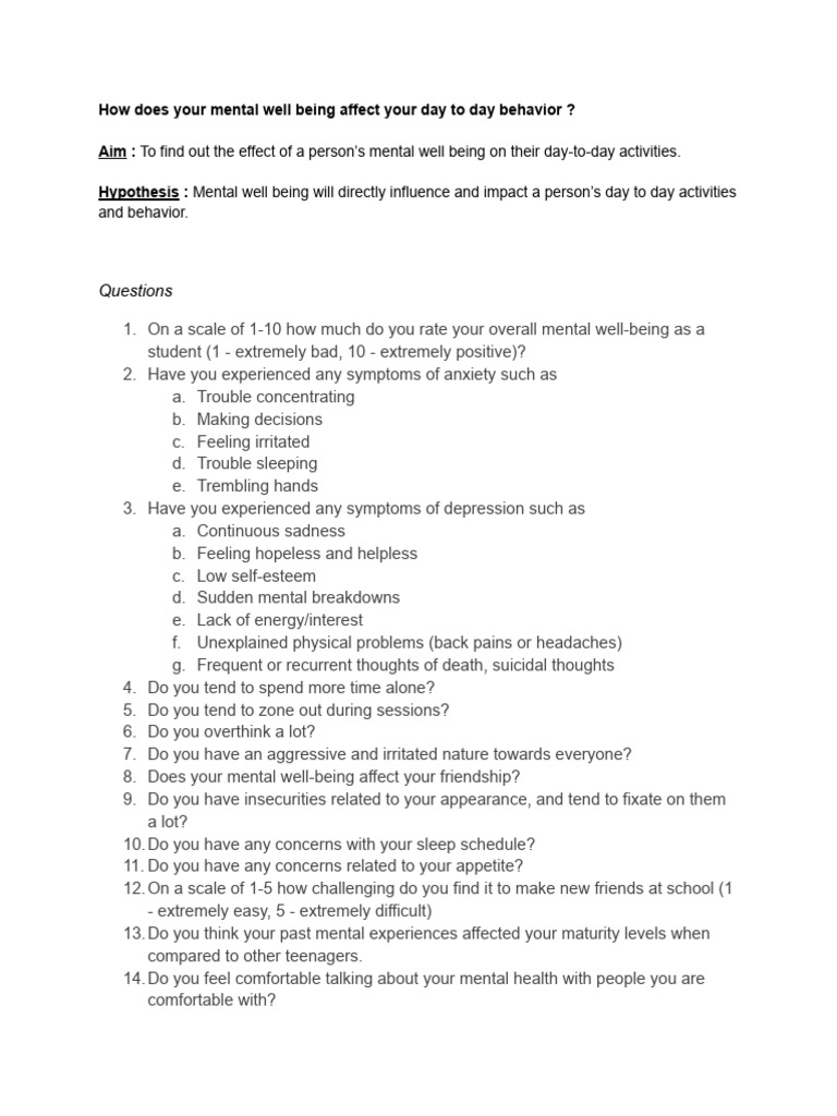 Psychology Experiment | Download Free PDF | Mental Health | Friendship