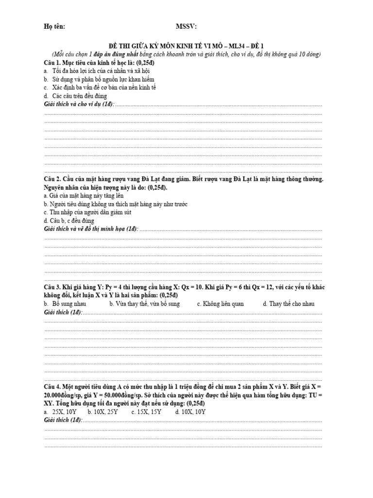 Họ tên: Mssv | PDF