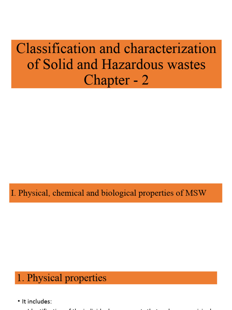 02classification and Characterization | PDF | Waste | Hazardous Waste