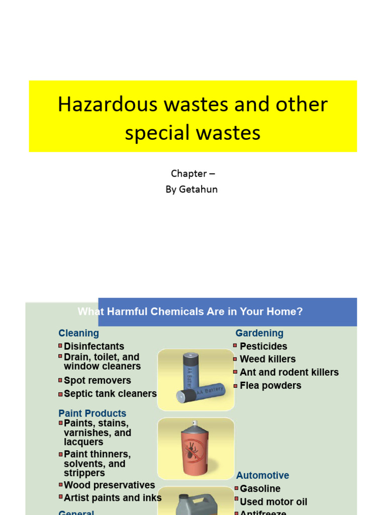 07 Hazardous Wastes and Other Special Wastes | PDF | Landfill | Waste