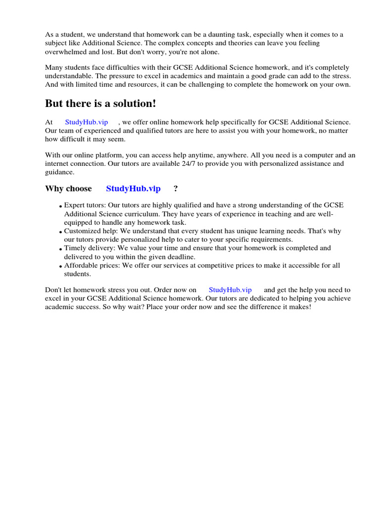 Gcse Additional Science Online Homework | PDF | Qualifications ...