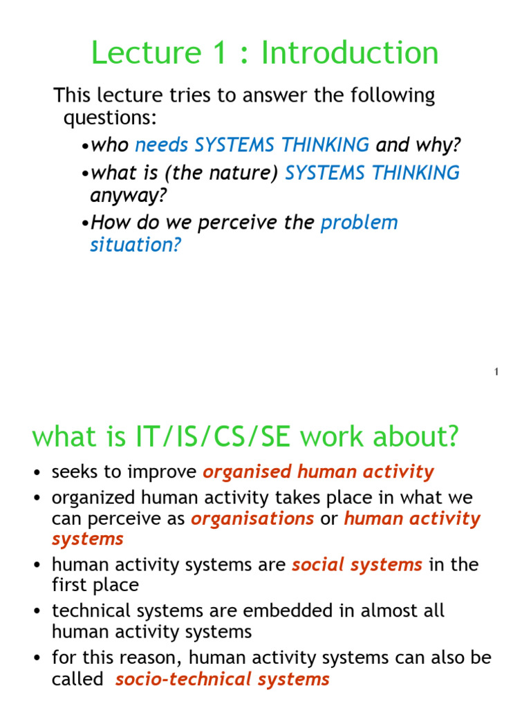 Understanding Systems Thinking Basics | PDF | System | Systems Theory